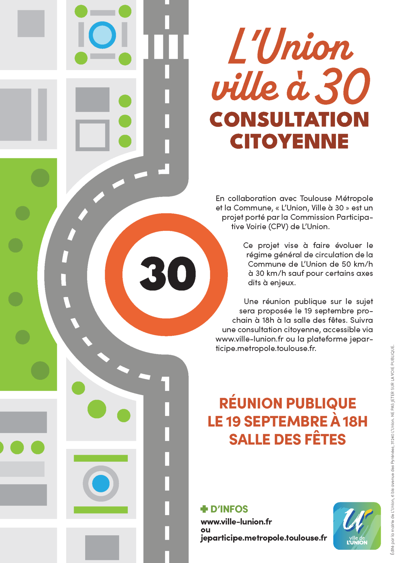 Consultation citoyenne - "Ville à 30" - Ville de L'Union