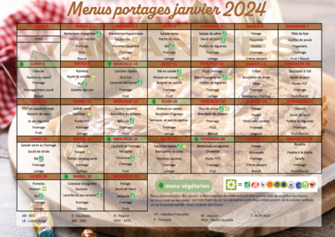 Portage de repas - Menus - Ville de L'Union